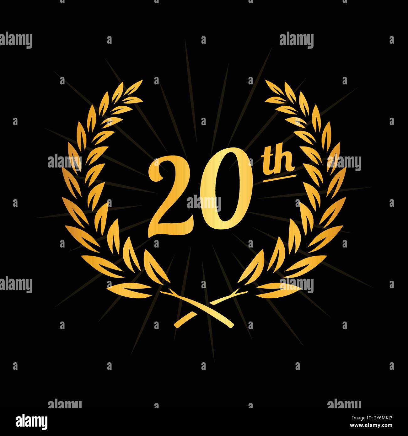 20 years anniversary celebration design template. 20th anniversary logo ...