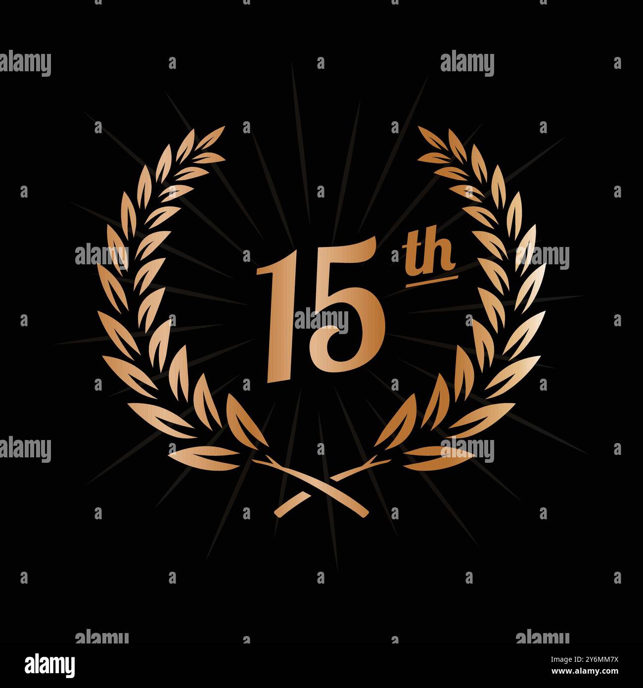 15 years anniversary celebration design template. 15th anniversary logo ...