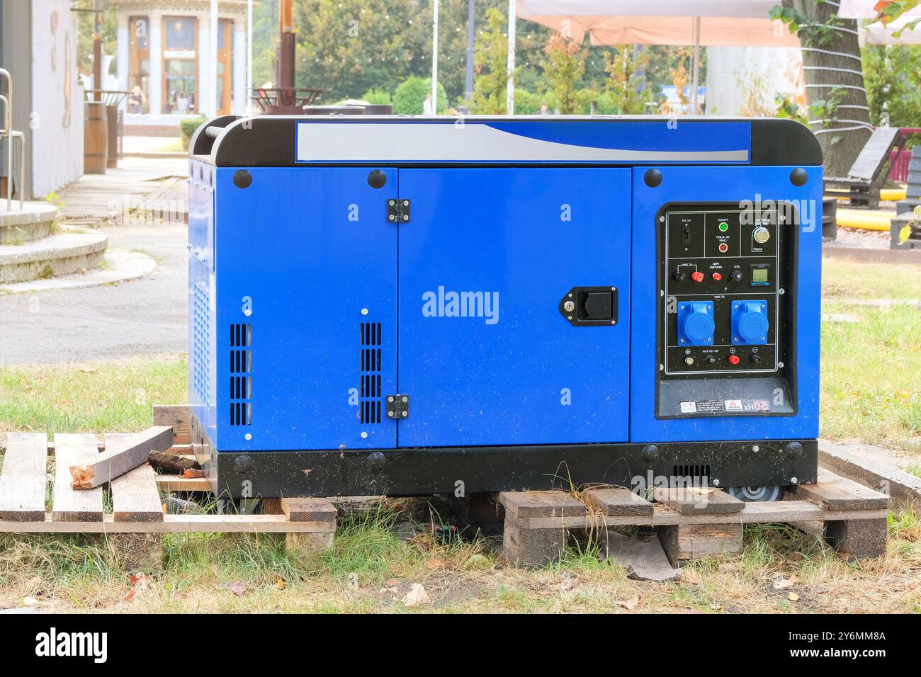 Backup power supply of generator. Industrial generator. Autonomous ...