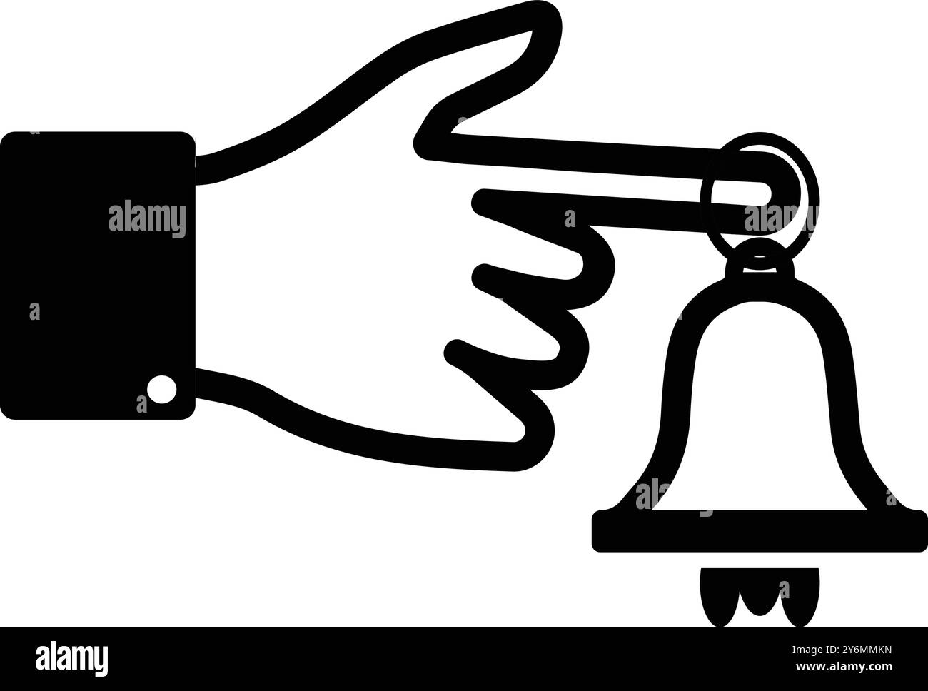 bell, doorbell, ring, hand, bell ring doorbell hand bell icon Stock ...