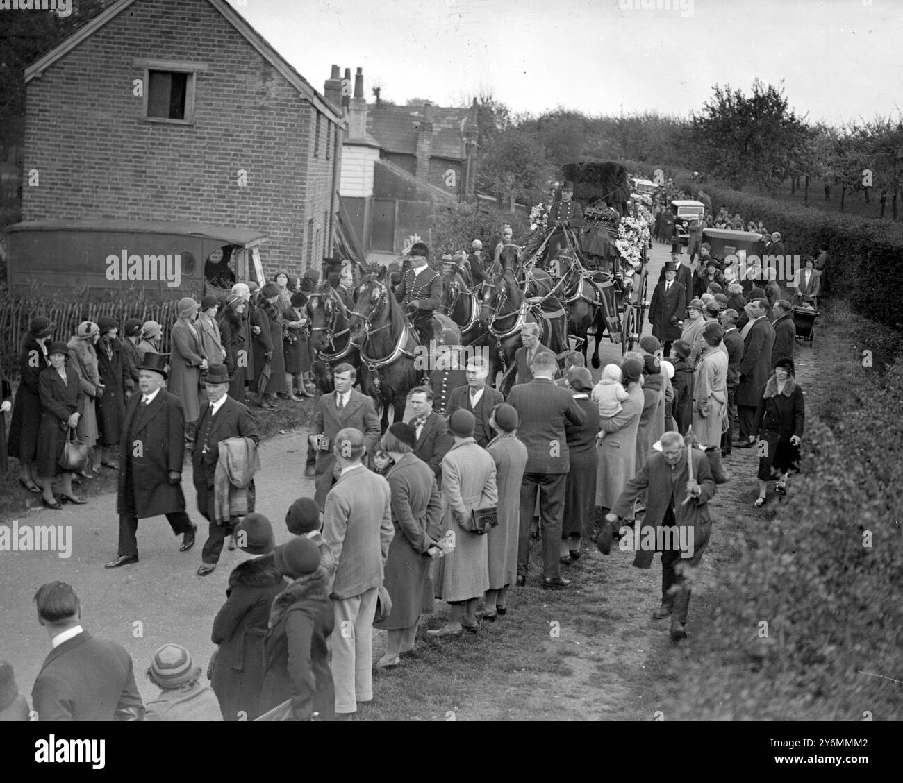 Great crowds assembled to witness the funeral of the 82 year old ...