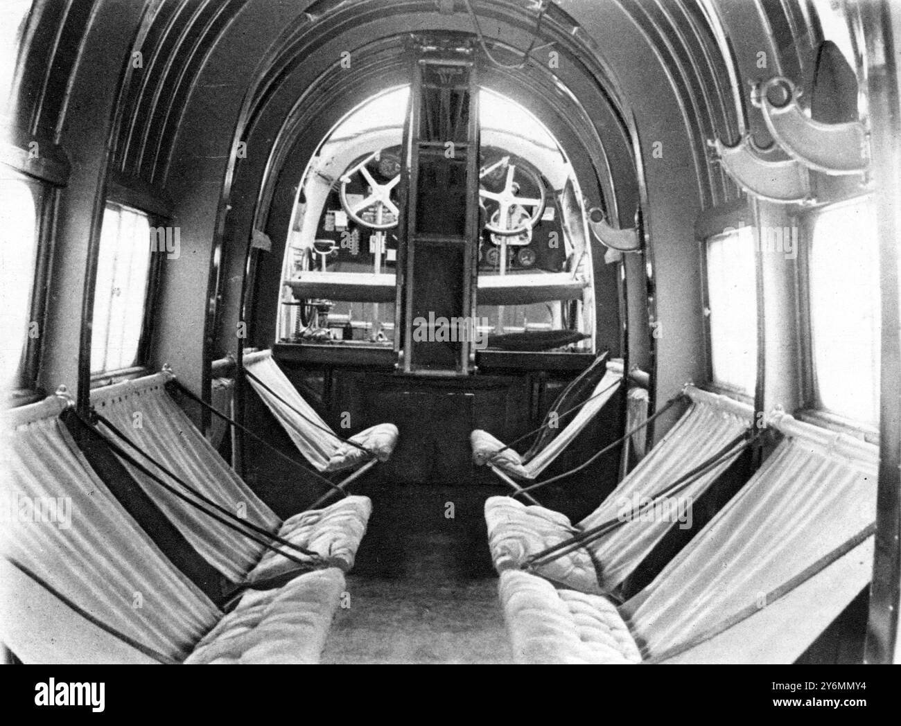 The spacious interior of a Vickers "Victoria" troop- carrier originally ...