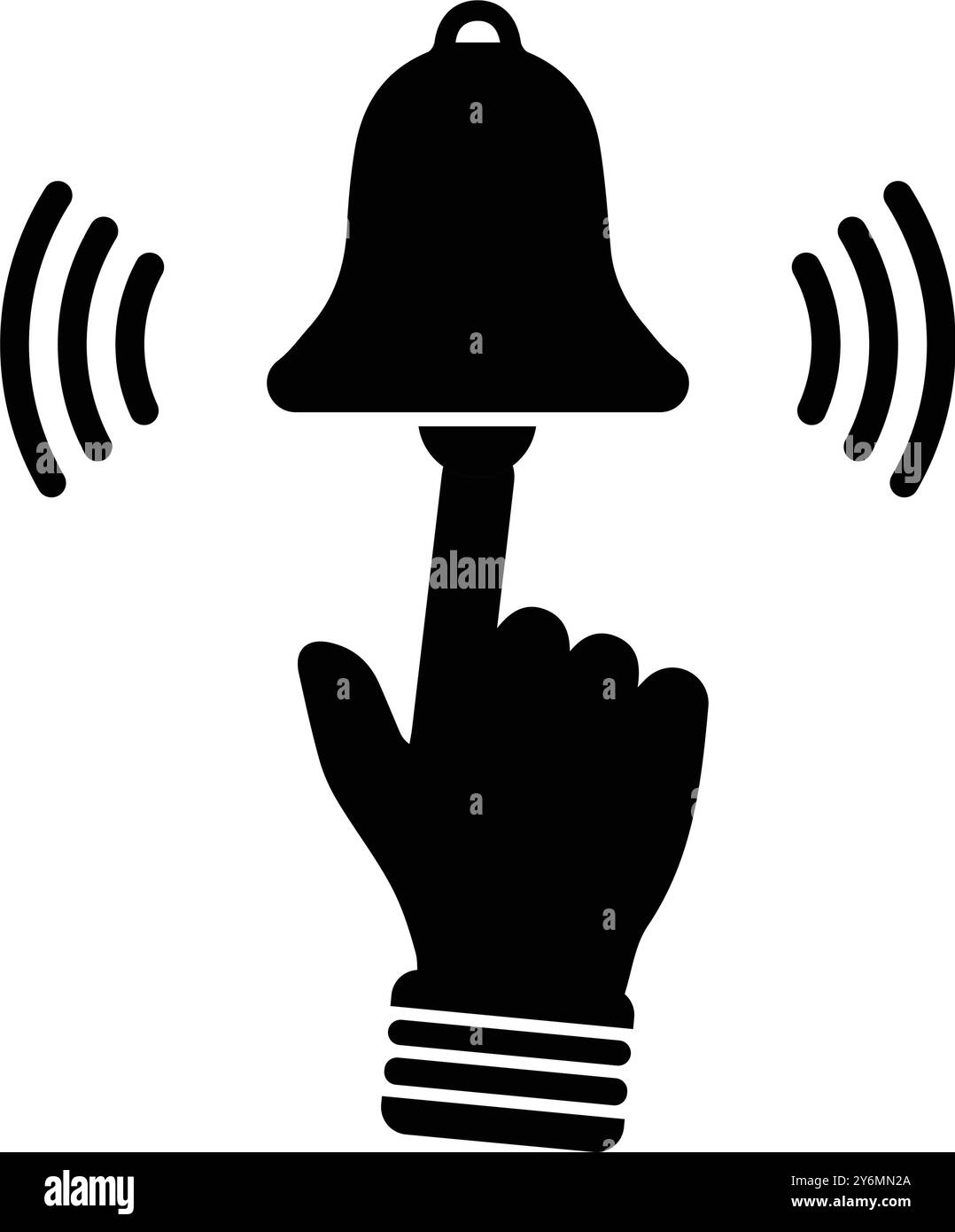 bell, doorbell, ring, hand, bell ring doorbell hand bell icon Stock ...