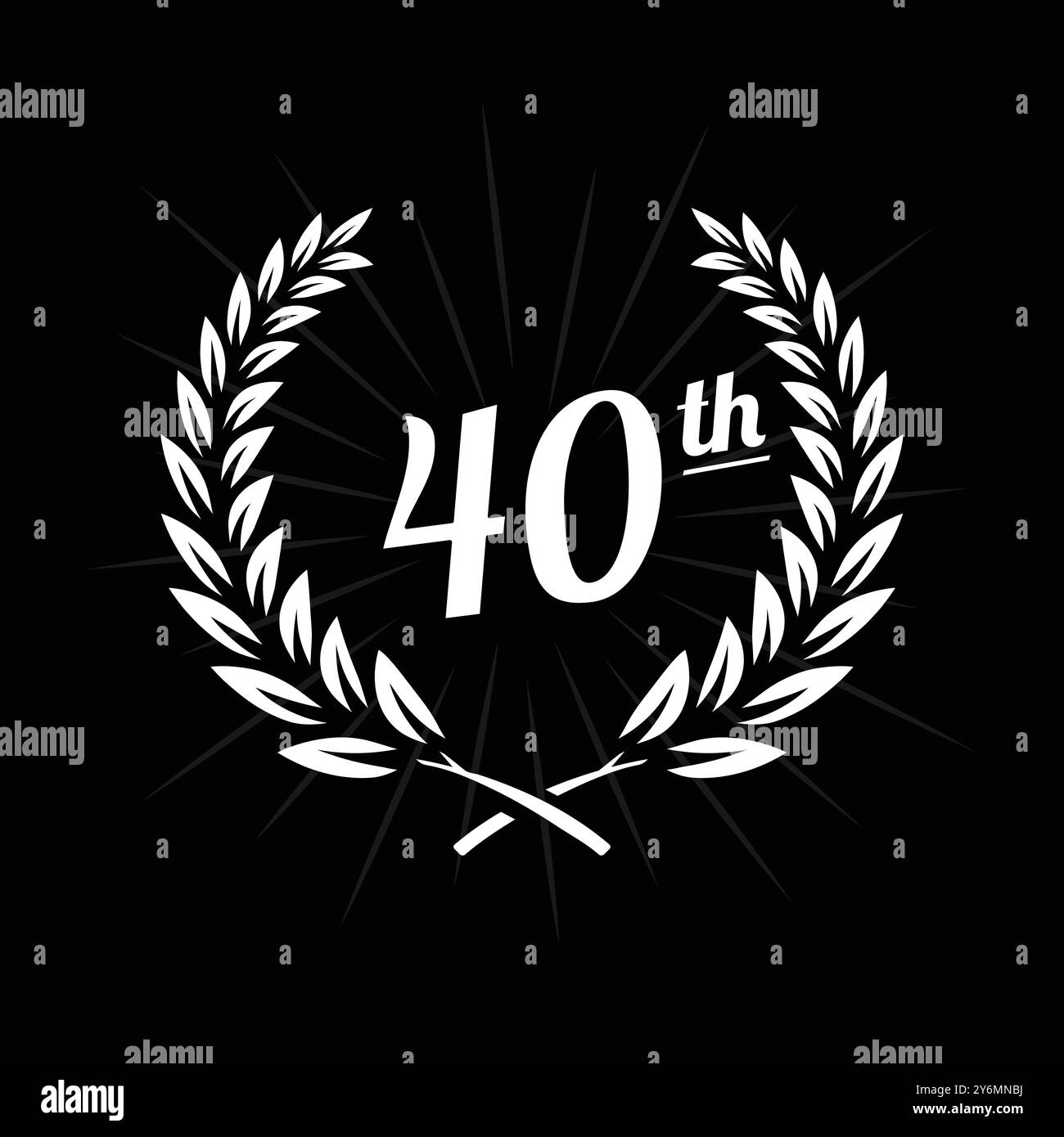 40 years anniversary celebration design template. 40th anniversary logo ...