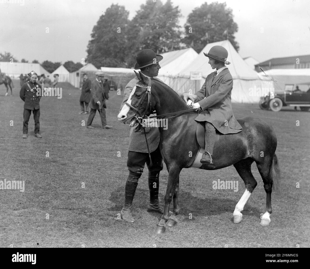 Richmond Horse show Little Miss Ursula Crossley and Mr. Beckett Riding ...