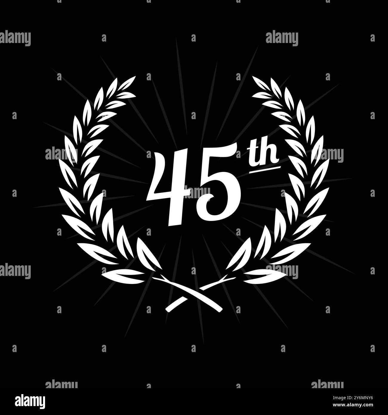 45 years anniversary celebration design template. 45th anniversary logo ...