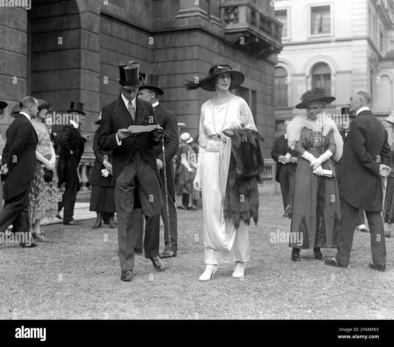 Lancaster house garden party. The Duchess of Sutherland and the Duke of ...
