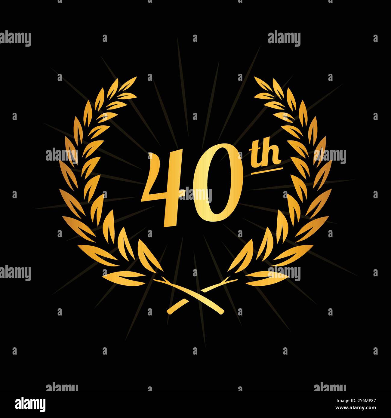 40 years anniversary celebration design template. 40th anniversary logo ...