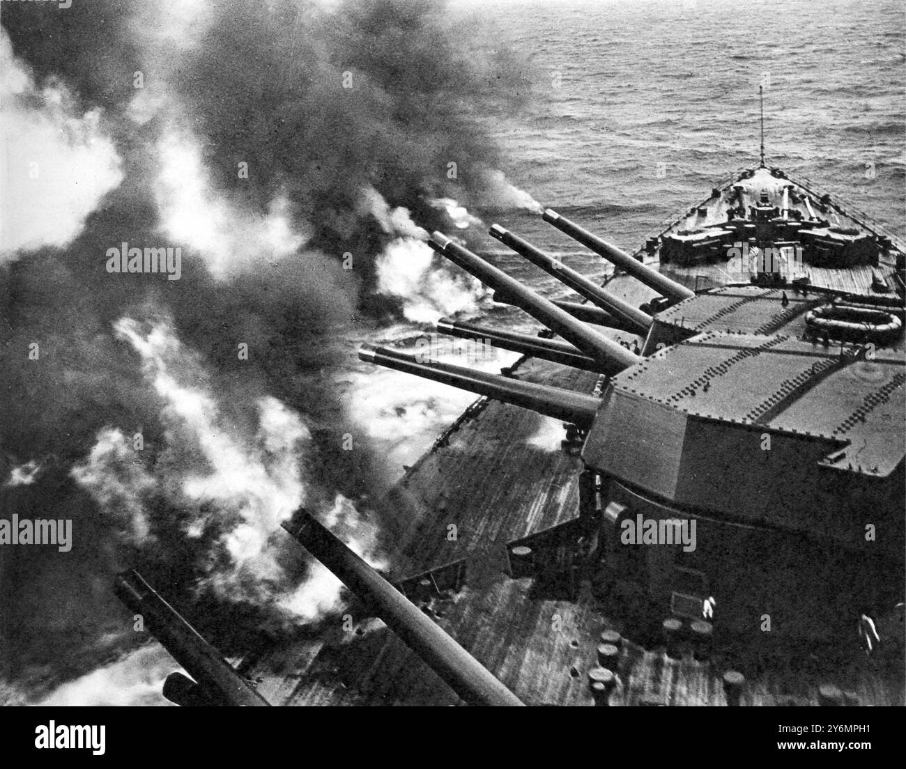 Firing the World's Greatest broadside H.M.S. "Rodney's" triple 1600-ton ...