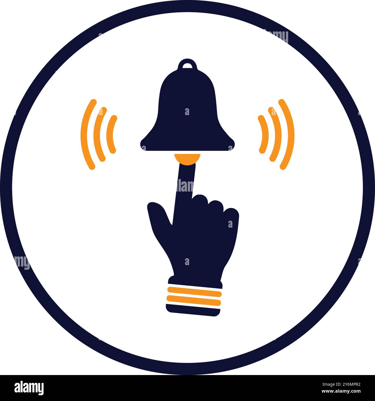 bell, doorbell, ring, hand, bell ring doorbell hand bell icon Stock ...