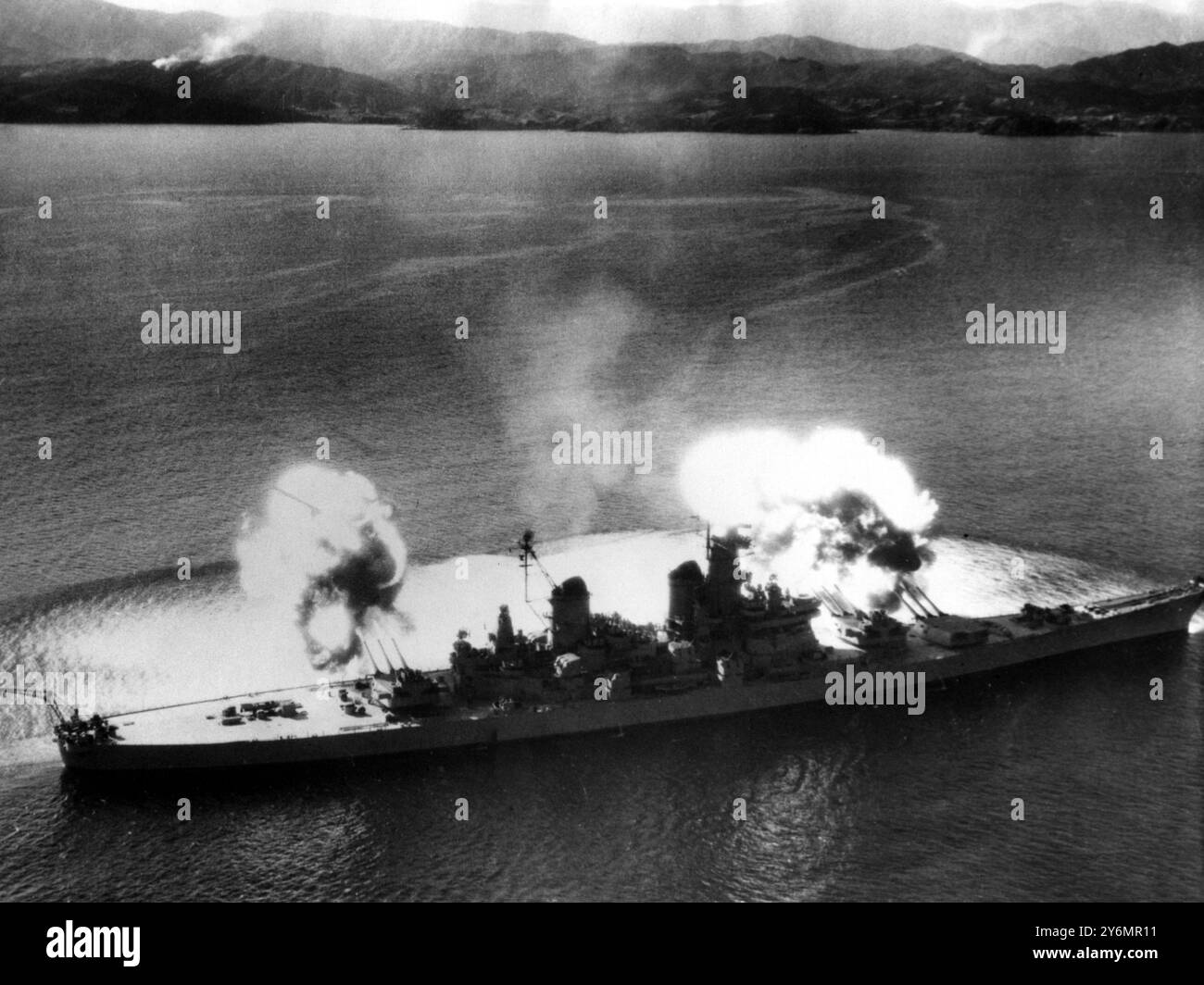 What happens when the great US battleship New Jersey fires her nine 16 ...