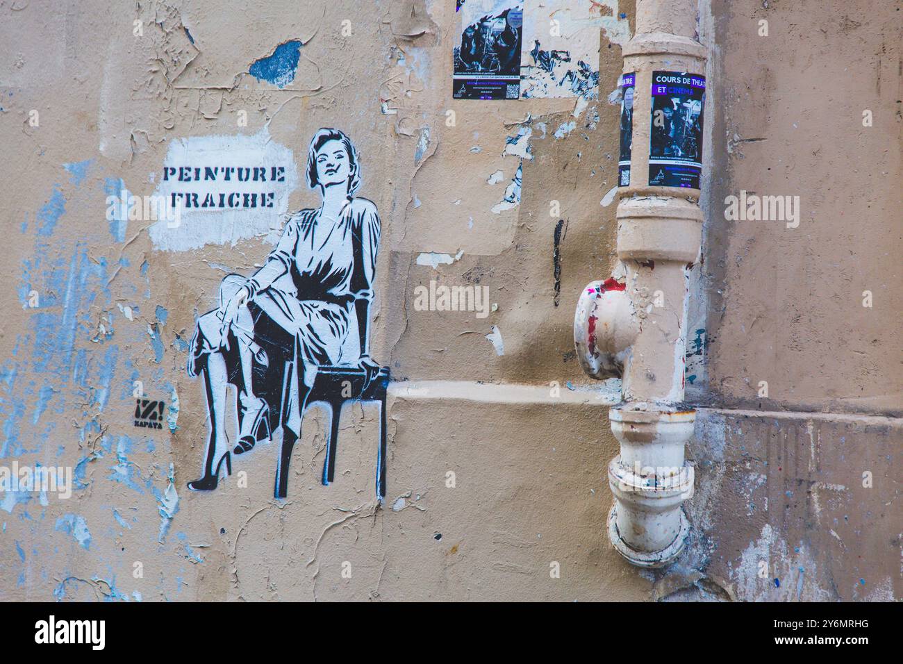 Fresco paint french street hi-res stock photography and images - Alamy