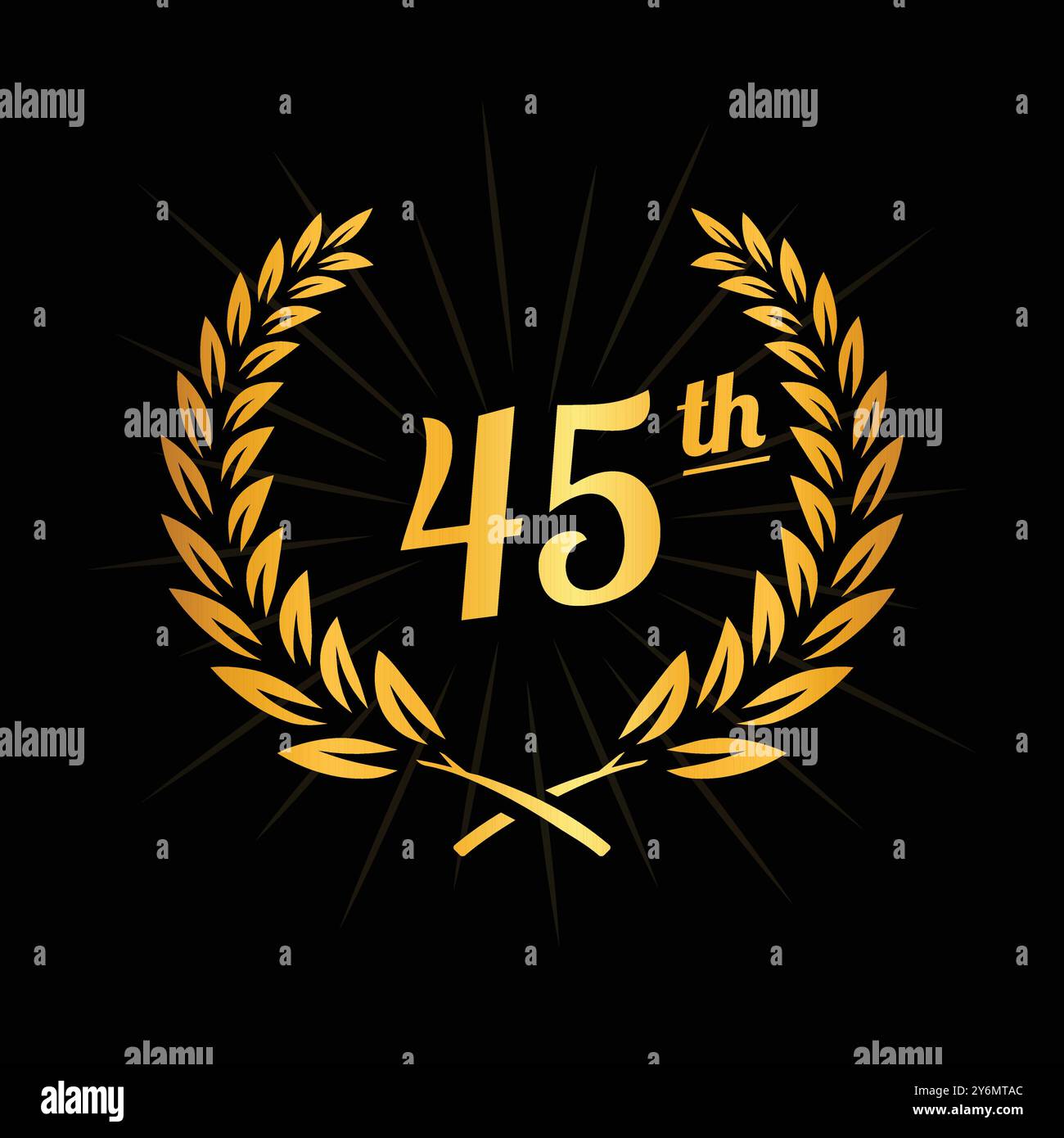 45 years anniversary celebration design template. 45th anniversary logo ...