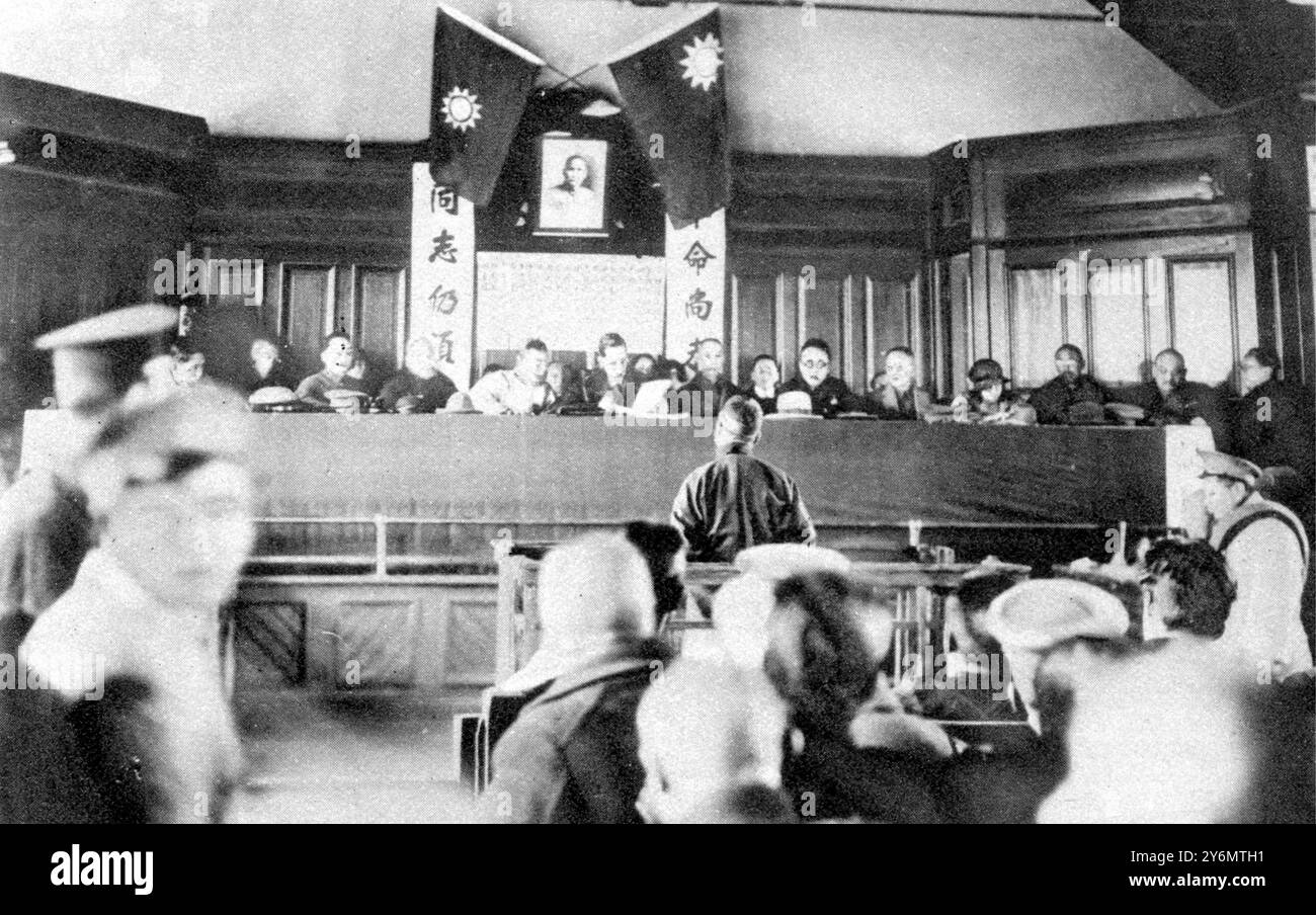 One of the Wu Pei-Fu’s generals receiving sentences from a nationalist ...