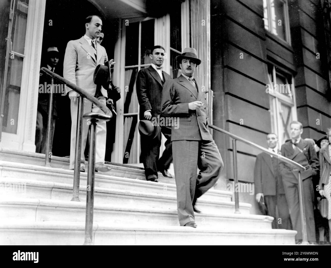 Ex-king Zog I of Albania on the steps of the Ritz. 1939 Stock Photo - Alamy