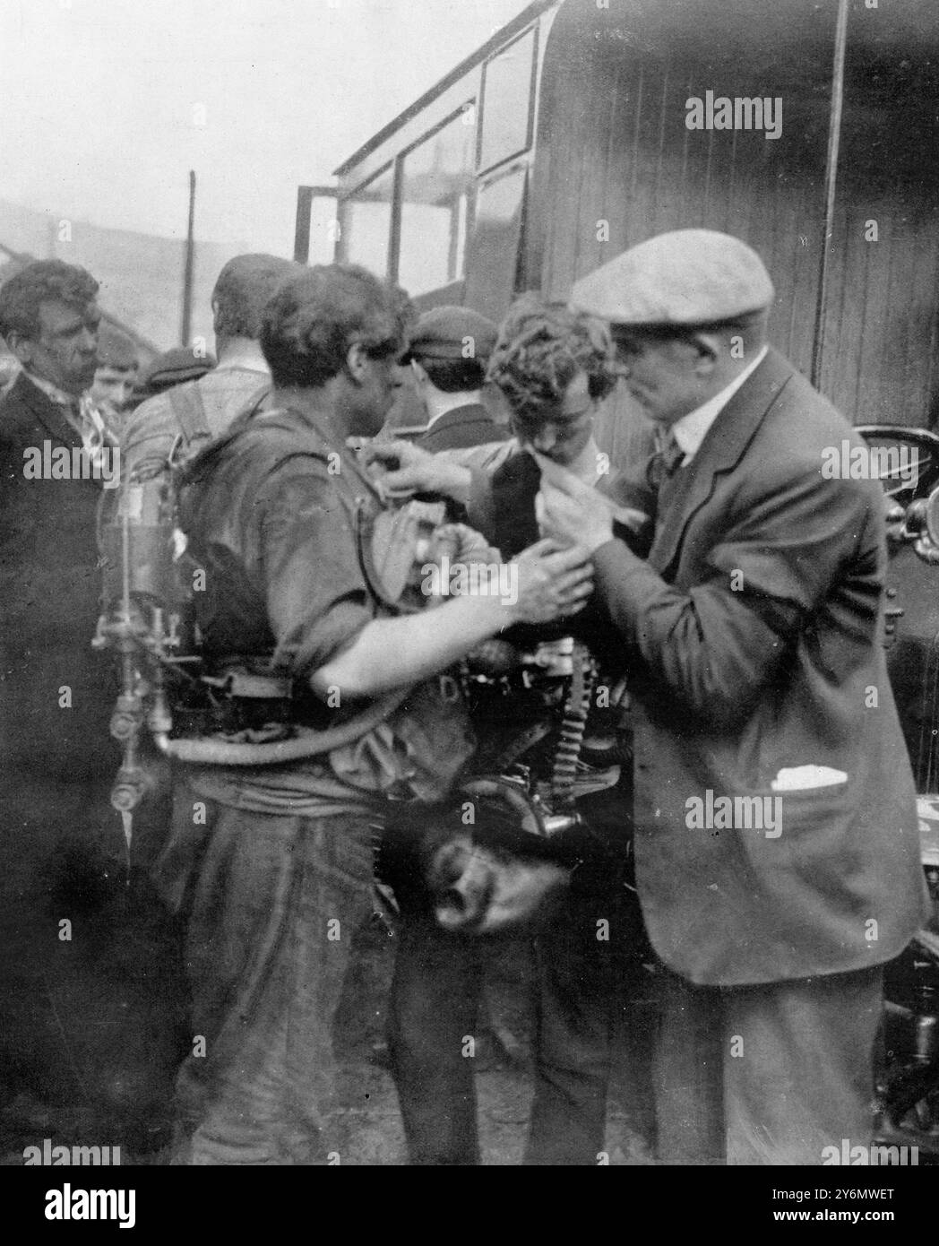 Fine Side of the colliery distaster...savers of men. Miners who entered ...