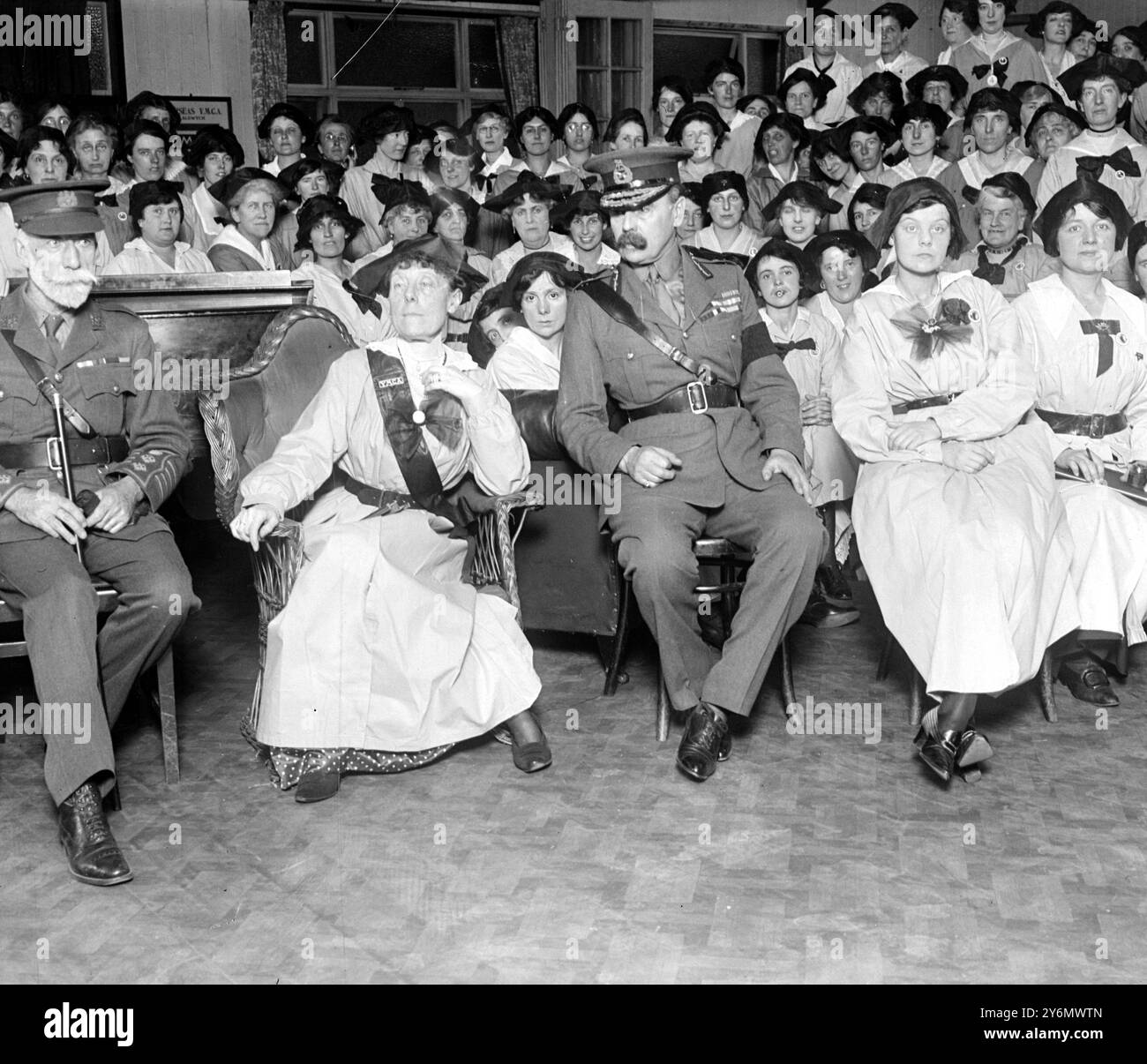 General sir Francis Lloyd and Lady Plumer presenting medals to the ...