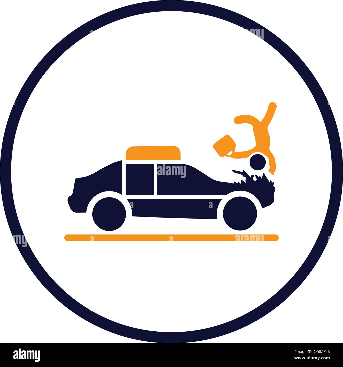 car, accident, man, car knock down a pedestrian icon Stock Vector Image ...