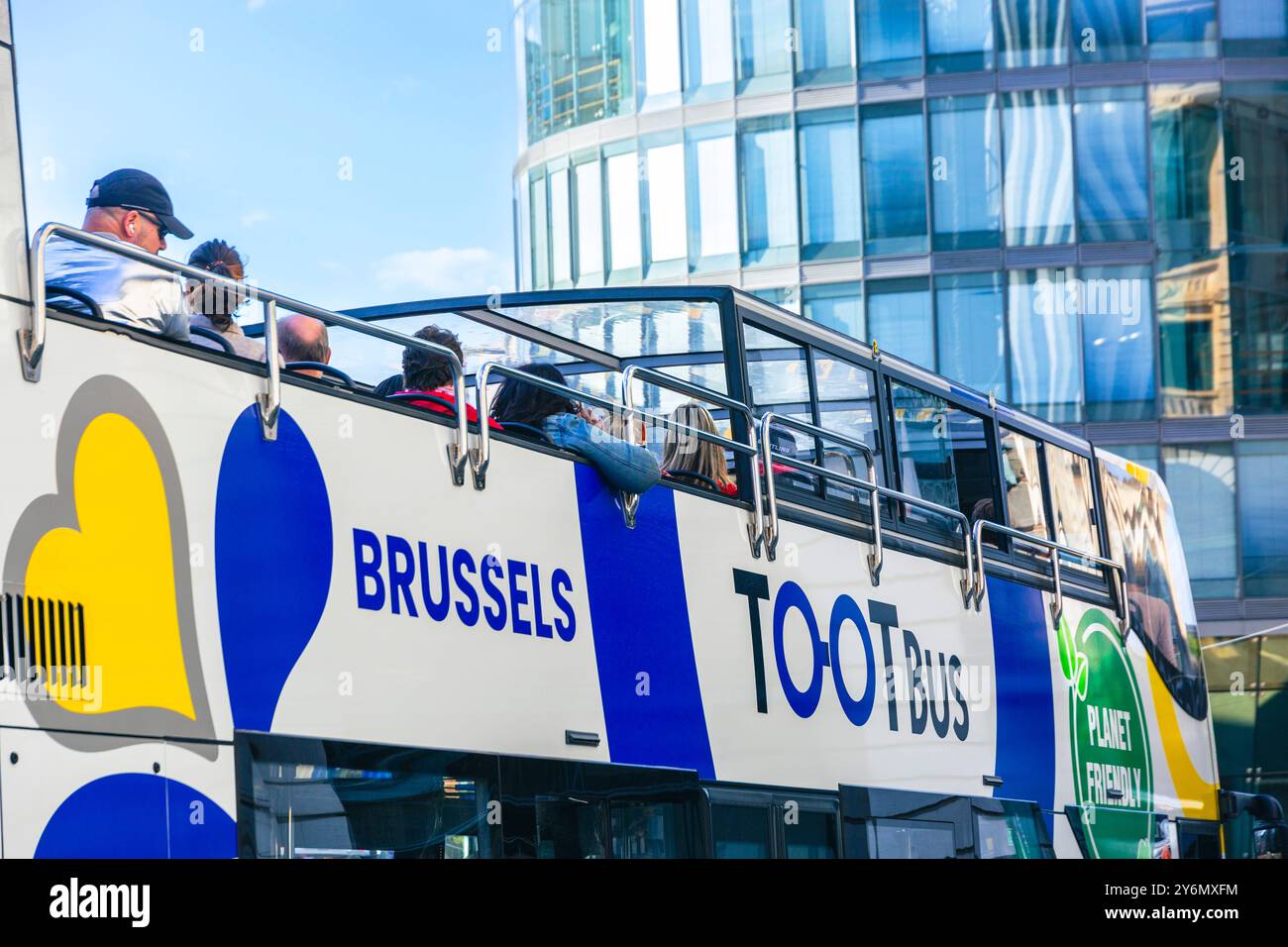 Belgium, Brussels, electric double-decker bus toot Bus Stock Photo - Alamy