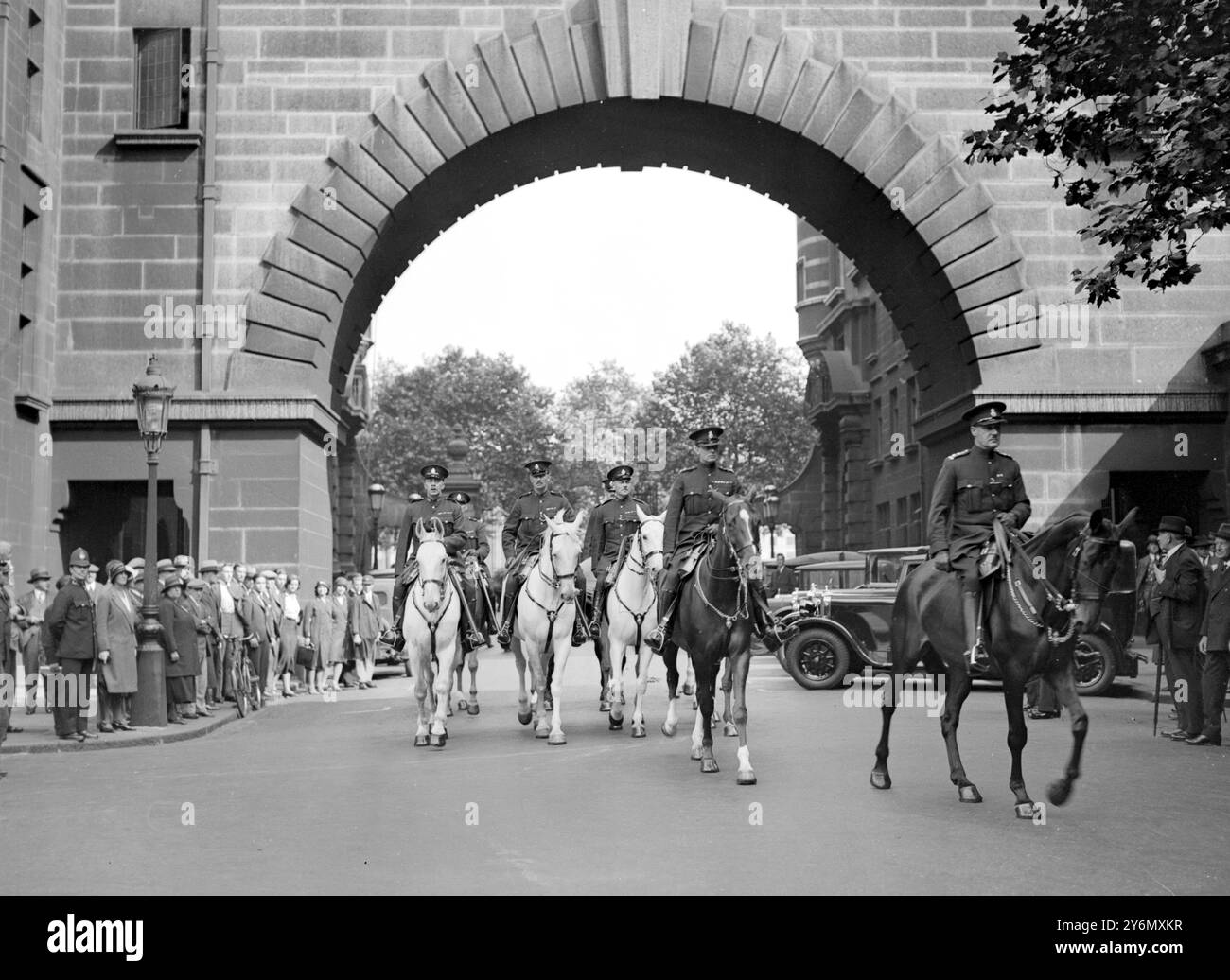 Members of the newly formed mounted "Specials" on parade at Scotland ...