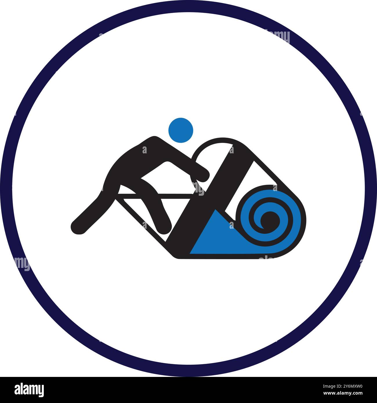 Roll icon mat rug Stock Vector Images - Alamy