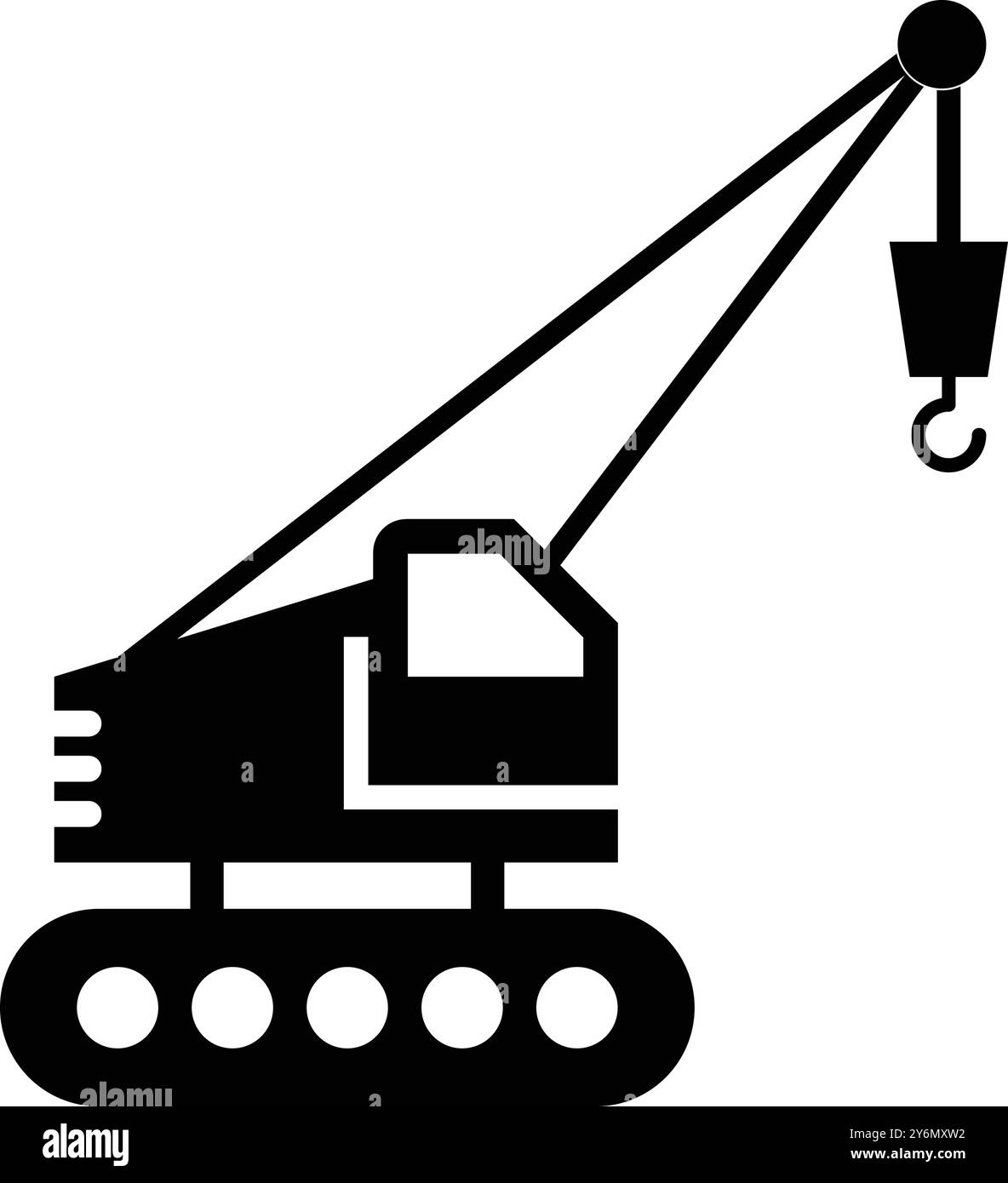 crane, caterpillar, car, caterpillar crane icon Stock Vector Image ...