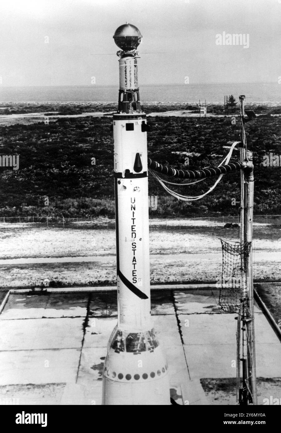 Delta Launch vehicle used to place the Echo I 100 ft sphere into orbit ...