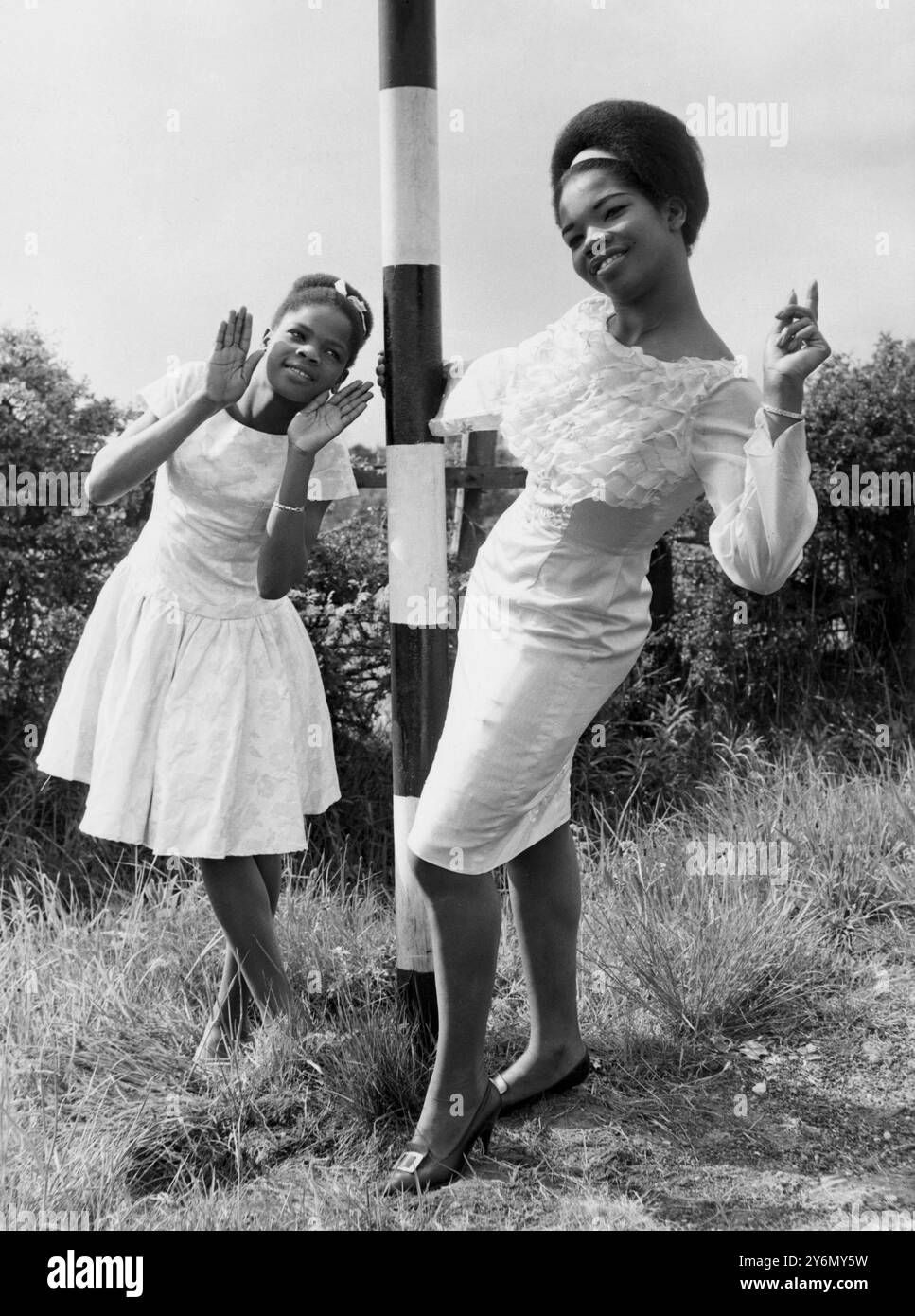 Coloured Dancer Turns Model Enett Reid 1965 Stock Photo - Alamy