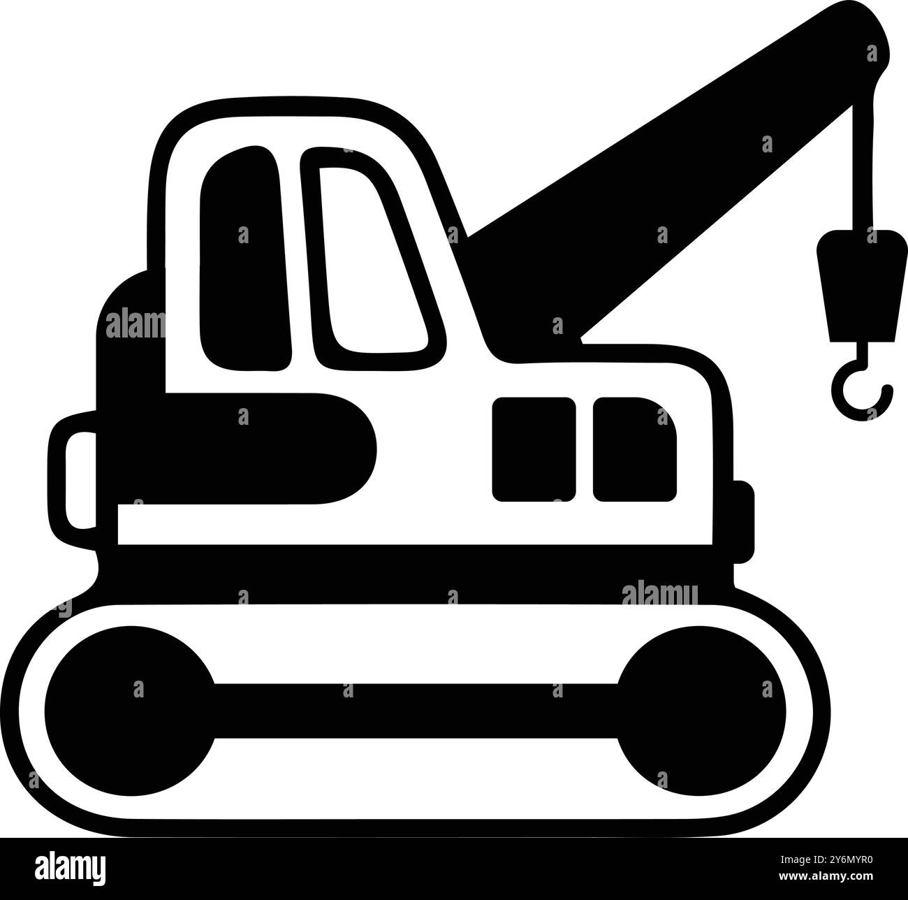 crane, caterpillar, car, caterpillar crane icon Stock Vector Image ...