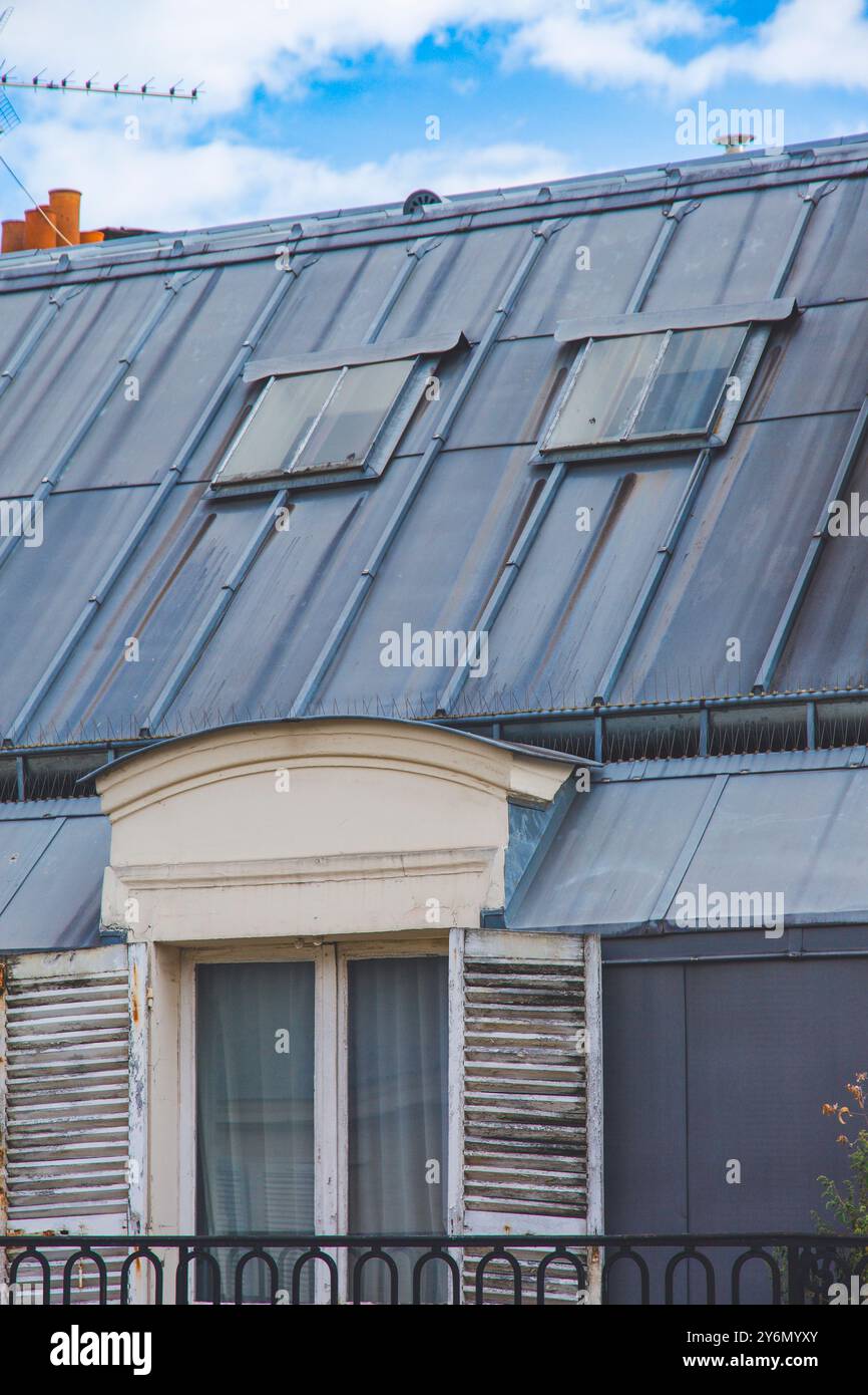 France, Paris, roofs of buildings, Haussmann style Stock Photo - Alamy