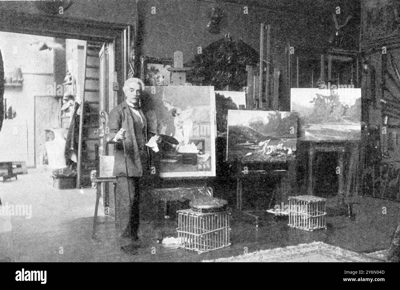 The Late M. Gerome the famous French painter and Sculptor, in his ...