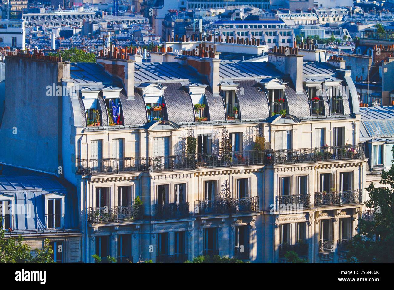 France, Paris, roofs of buildings, Haussmann style Stock Photo - Alamy