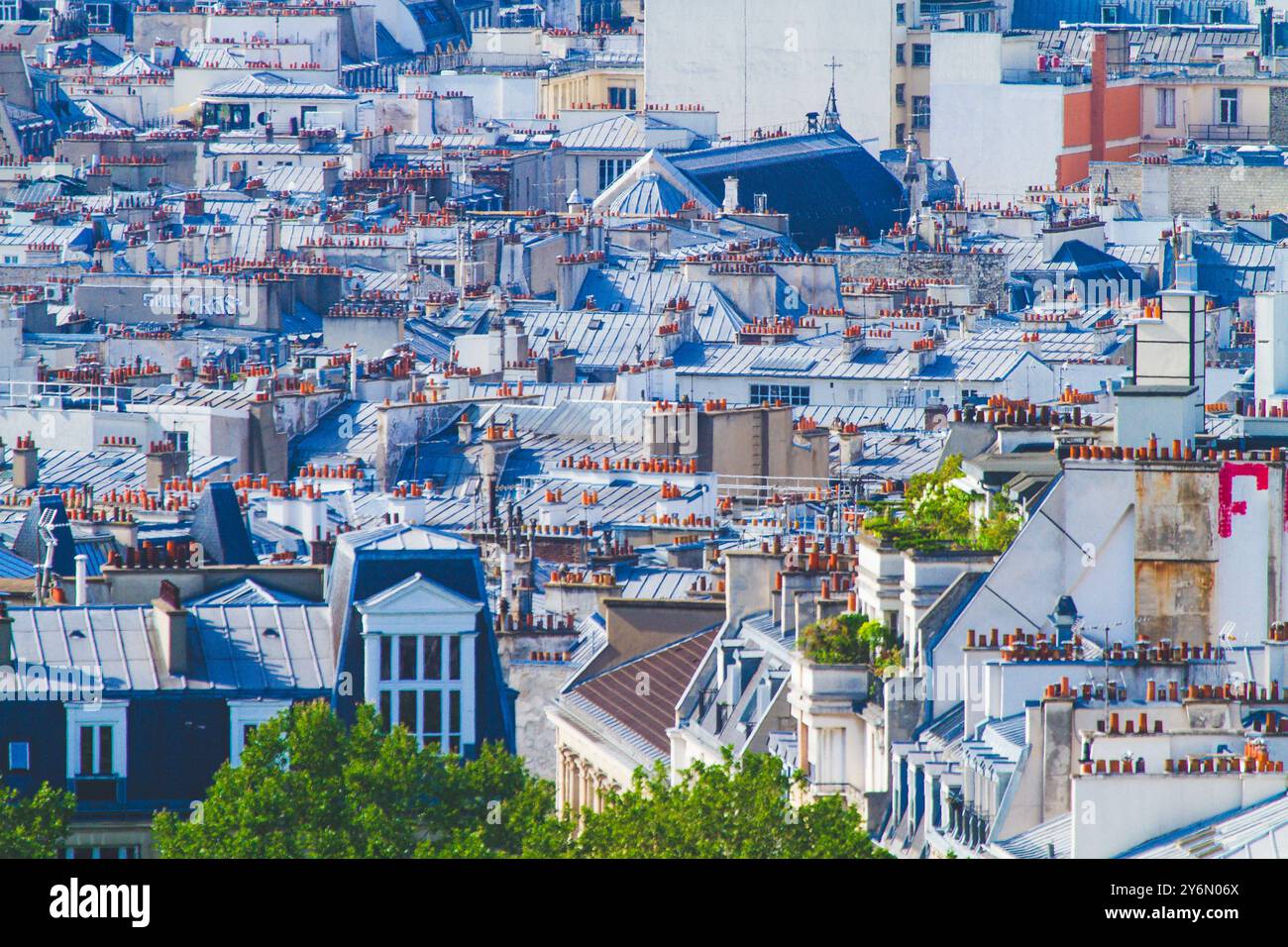 France, Paris, roofs of buildings, Haussmann style Stock Photo - Alamy