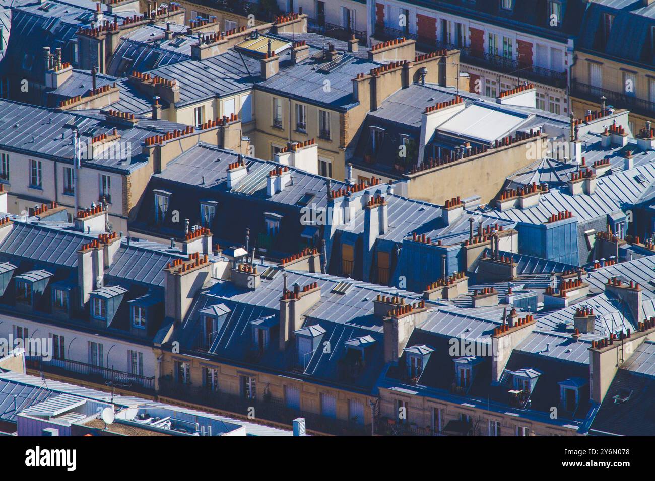 France, Paris, roofs of Haussmann-style buildings Stock Photo - Alamy