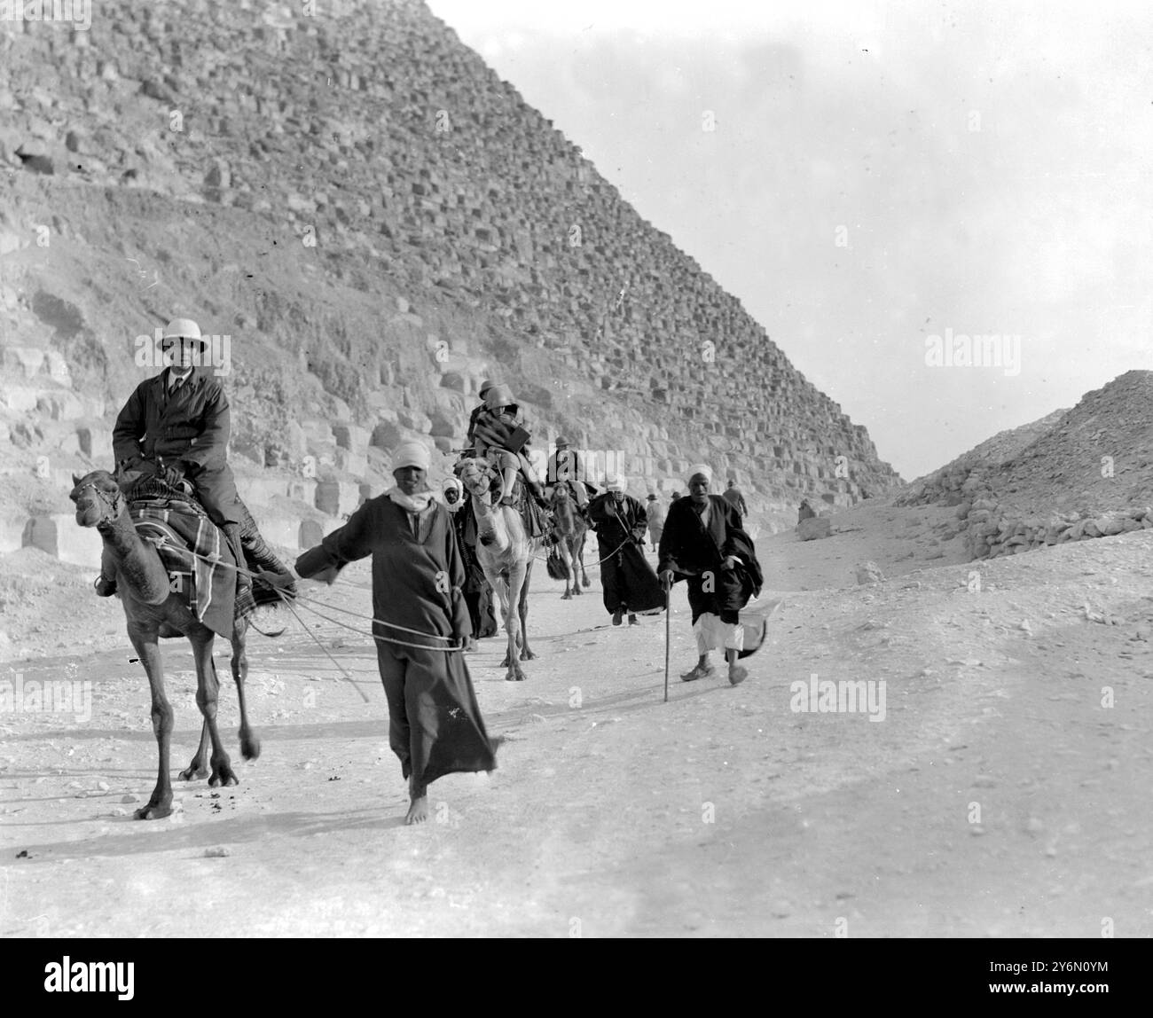 The Cairo Season. British visitors "Doing" the Pyramids in conventional ...