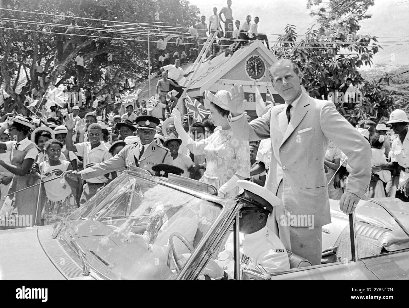 Barbados : Britain Queen Elizabeth II and Prince Philip Duke of ...