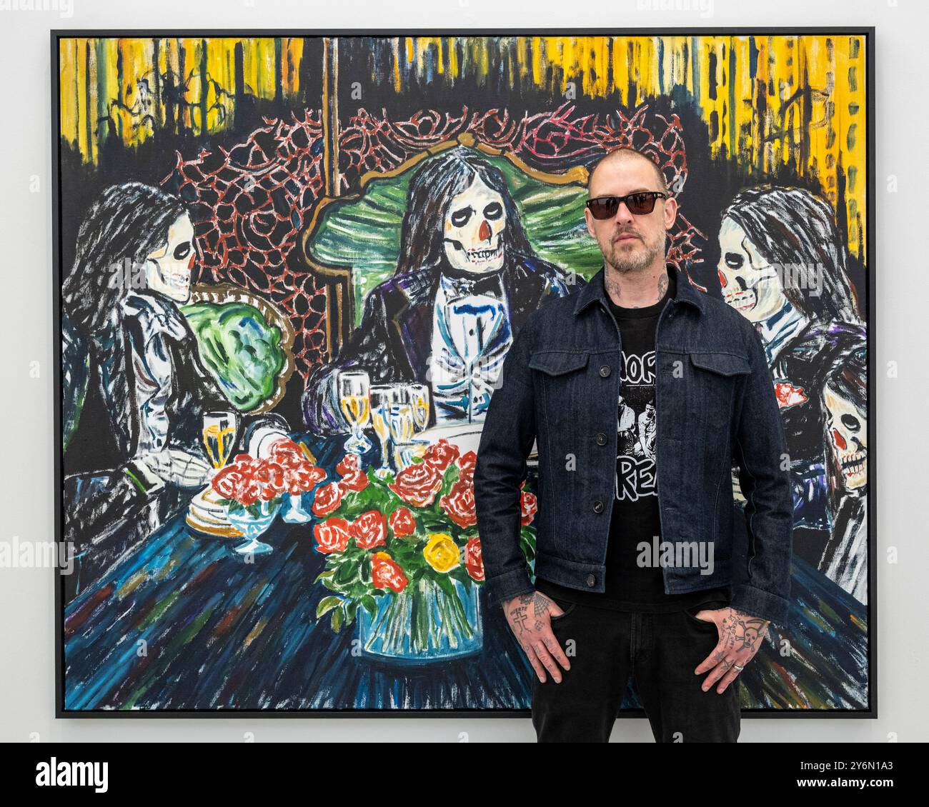 London, UK. 26 September 2024. American artist Wes Lang with ...