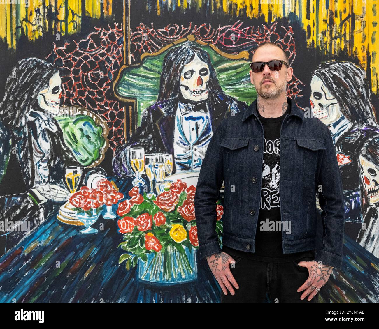 London, UK. 26 September 2024. American artist Wes Lang with ...