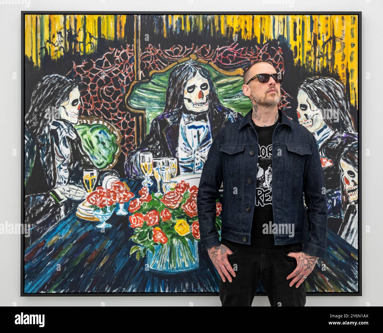 London, UK. 26 September 2024. American artist Wes Lang with ...