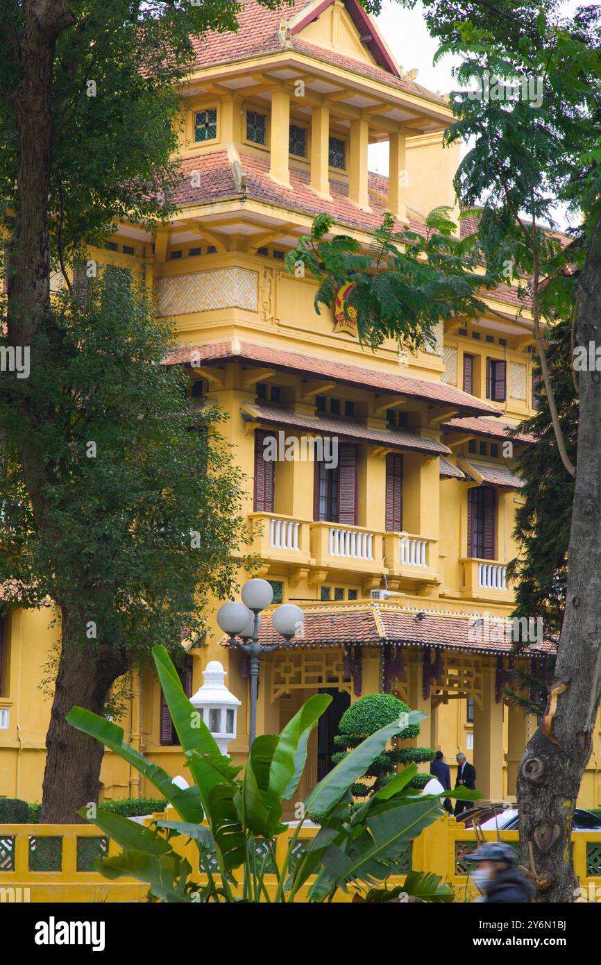 Vietnam, Hanoi, government building, historic architecture Stock Photo ...