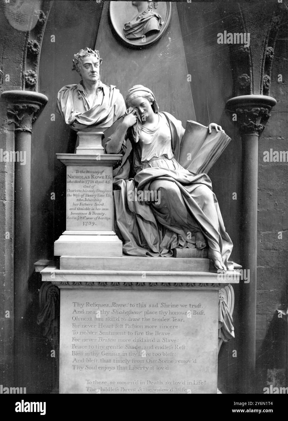 Poet's Corner,Westminster Abbey. Nicholas Rowe Group. 9 March 1926 ...