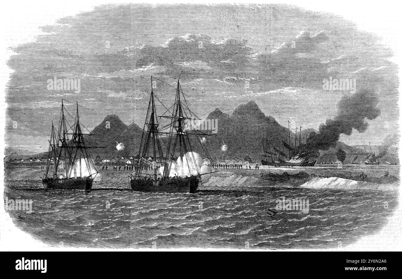 The Crews of HMS Pelorus, Flamer and Janus attacking the Chinese ...