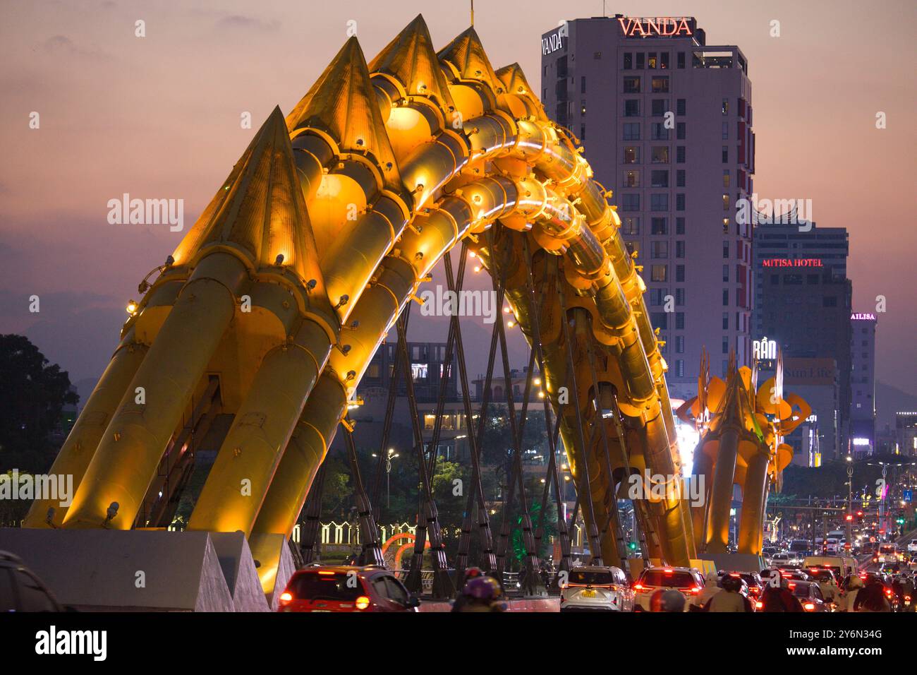 Vietnam, Da Nang, Dragon Bridge, Can Rong Stock Photo - Alamy