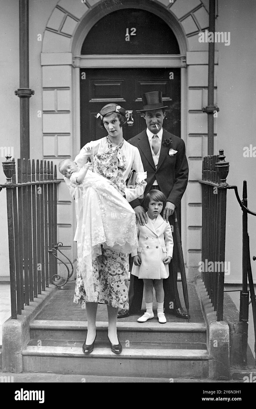Count and Countess Paul Munster with their small sons before the ...