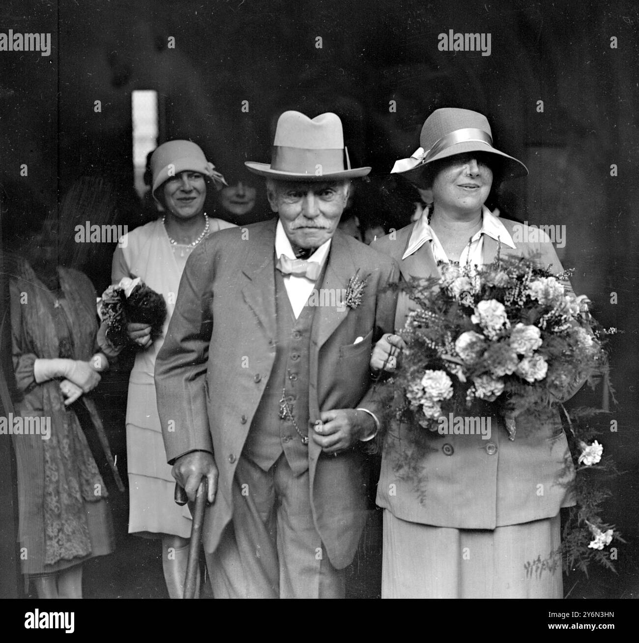 Lord and Lady Walsingham leaving St Saviour's Church, Chelsea after ...