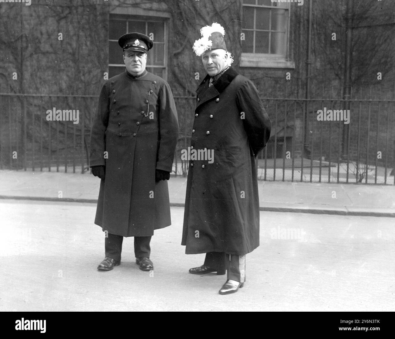 Levee at St James Palace. Sir Hamar Greenwood - with him is inspector H ...