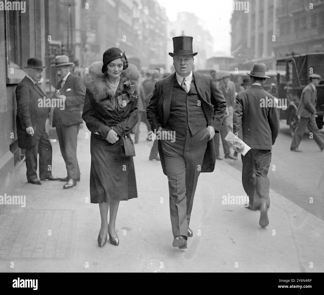 Lord Rothermere and Hon Mrs Esmond Harmsworth arriving at St Dunstan's ...