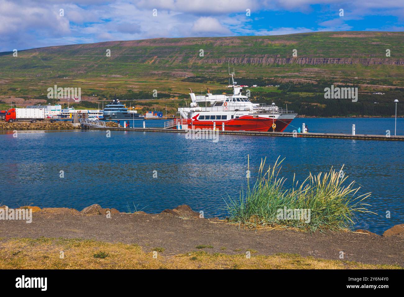 Iceland, northern region, Akureyri, the port Stock Photo - Alamy