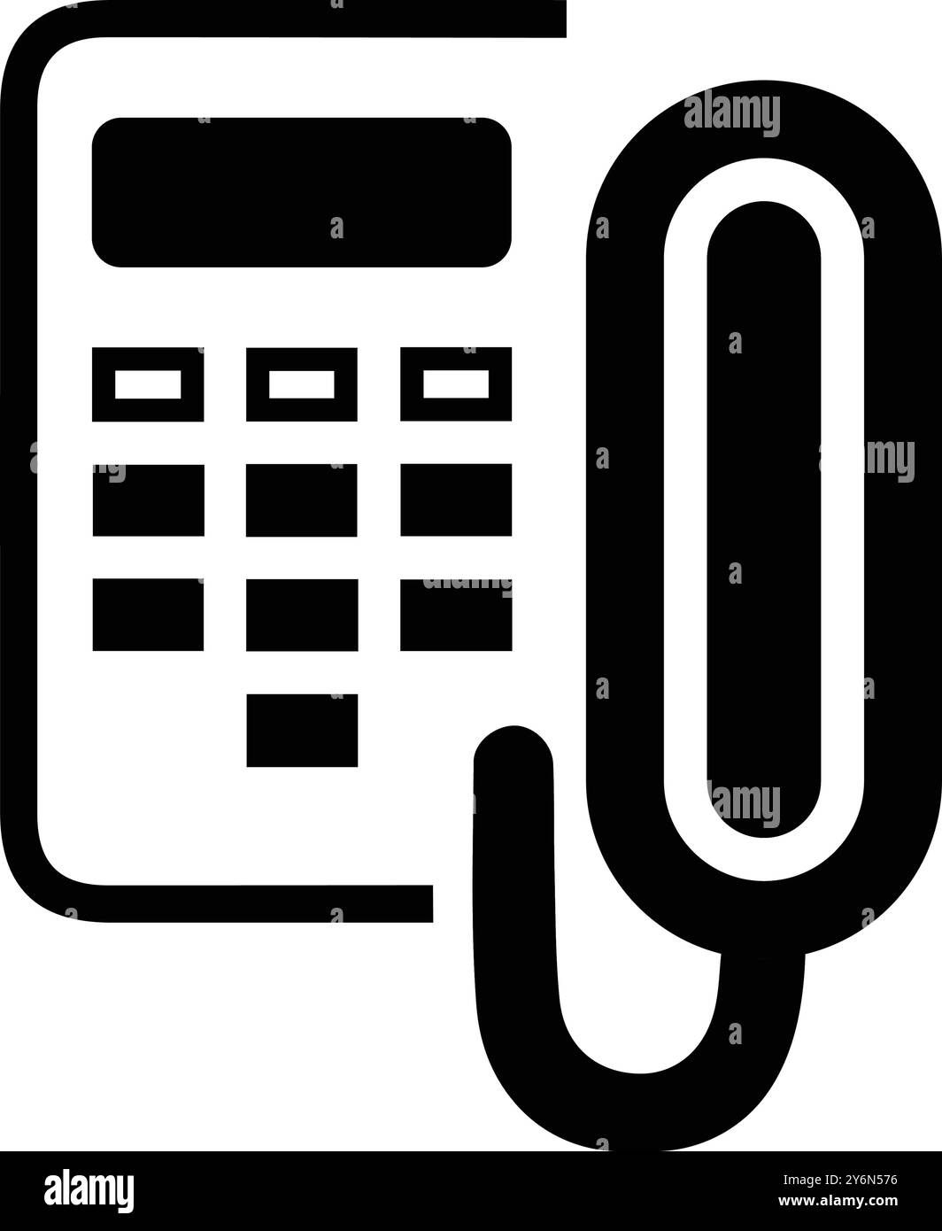 Desk phone Stock Vector Images - Alamy