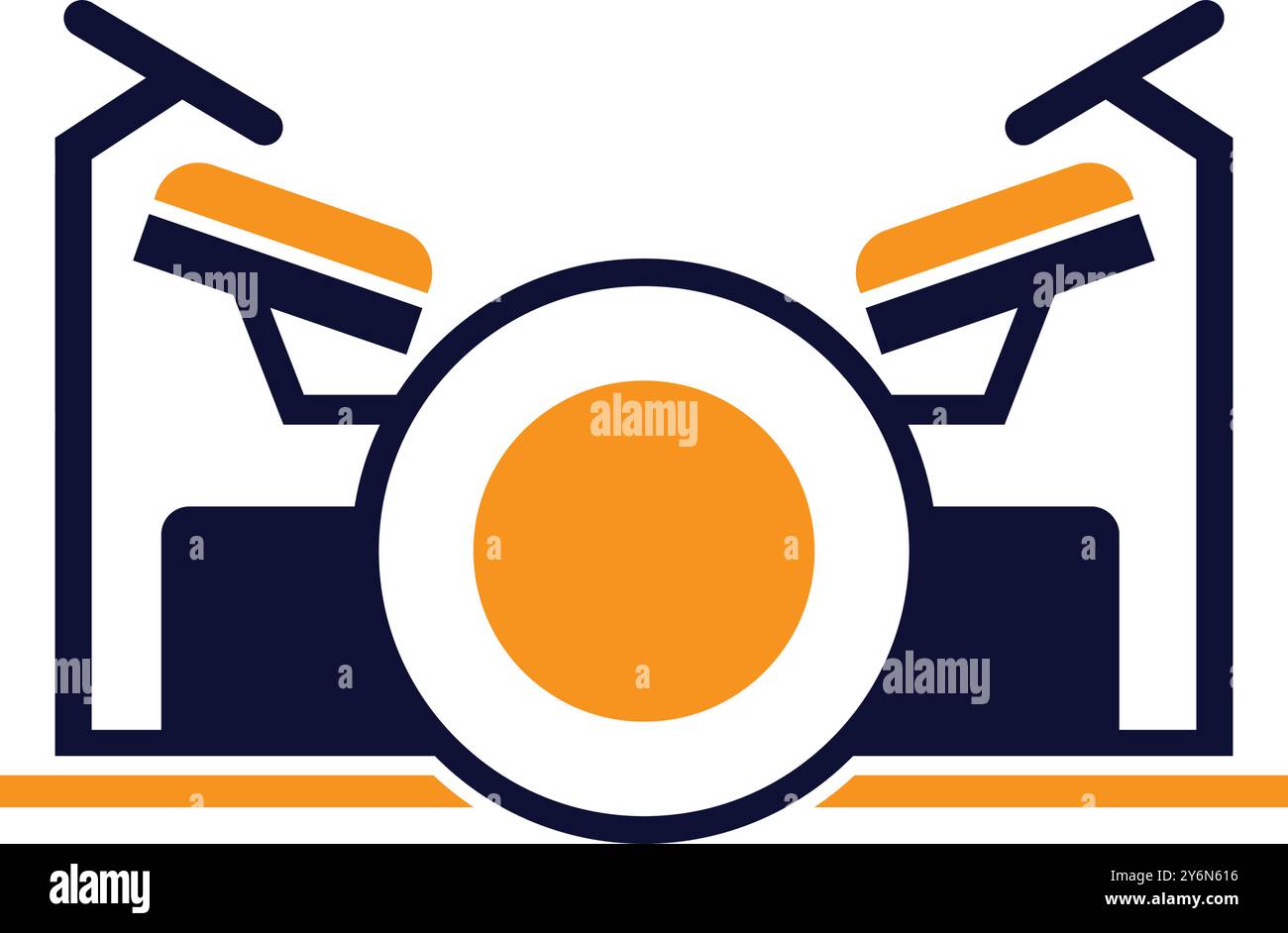 Musical drums icon outline hi-res stock photography and images - Alamy